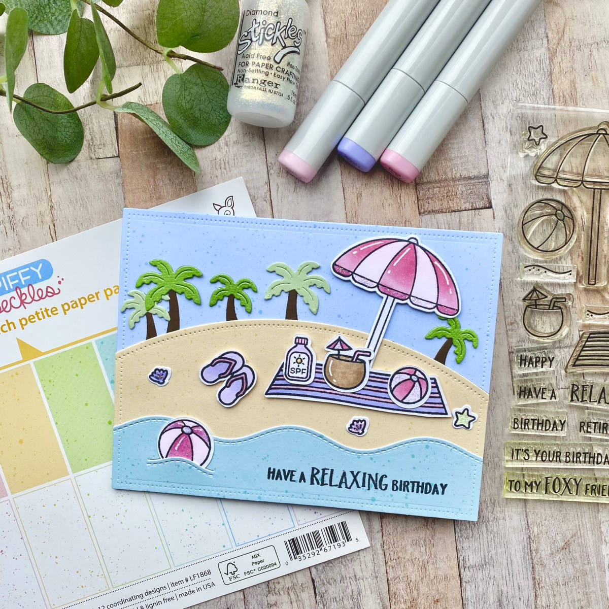 A Beach Themed Birthday Card (with a surprise!) – Craft With Sophie